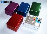 China 35-Hole Autoclavable Aluminium Dental Bur Box for Abrasive Burs and Gutta Percha Points 120x85x55mm for sale