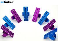 China Portable Dental Endo Finger Ruler Span 38x13mm Aluminum Blue Yellow Purple for sale