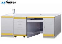 China Gold Metal Dental Surgery Cabinet 2000x500x850mm Stainless Steel Storage for Dentist Office for sale