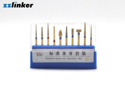 China 10 Sizes Dental Burs For Crown Preparation Gold Plated With FDA Certificate for sale
