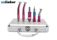 China Colorful Stainless Steel Dental Turbine Handpiece Set 2 High Speed 1 Low Speed for sale