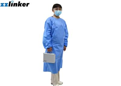 China Non Woven Sterile Surgical Isolation Gown 50g Disposable Medical Blue for sale