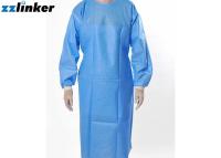China Non Woven Sterile Surgical Isolation Gown 50g Disposable Medical Blue for sale