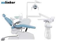 China 220V 50Hz 0.55Mpa Glass Spittoon Dental Chair Unit with LED Sensor Lamp 3 Memory Positions for sale