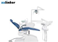 China 220V 50Hz 0.55Mpa Glass Spittoon Dental Chair Unit with LED Sensor Lamp 3 Memory Positions for sale