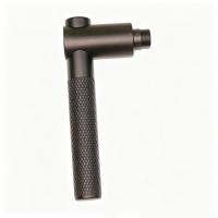 China Gunmetal Plated Door Lock Handle Knurled Grip L Shape Anti Slip Durable Hardware for sale