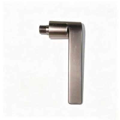 China Matte Gunmetal Door Lock Handle L Shape Lever Anti Fingerprint Modern Interior Hardware for sale