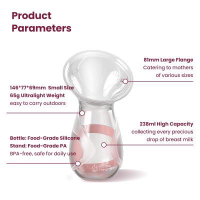 China Food-grade Silicone Manual Breast Pump, Soft and Comfortable Breast Milk Collection, Nusring Care for Breastfeeding Moms for sale