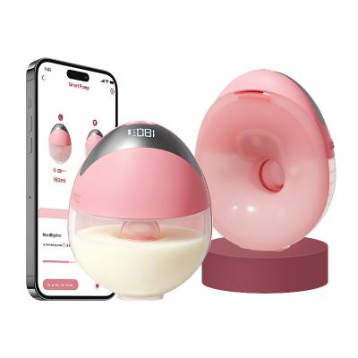 China Bluetooth Electric Wearable Smart Breast Pump Milk Expressing Machine Single Dual Pack for sale