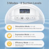 China Food Grade Silicone Milk Wearable Breast Pump Machine Independent Storing Cup for sale