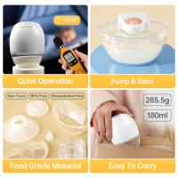 China Food Grade Silicone Milk Wearable Breast Pump Machine Independent Storing Cup for sale