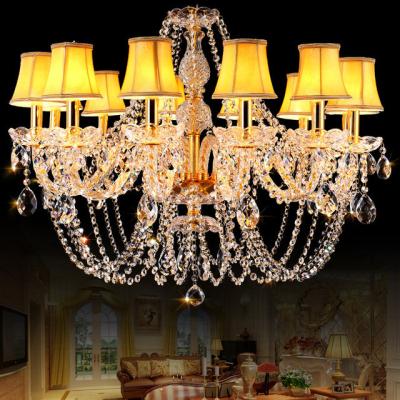 China Gold Crystal chandelier light Fixtures For Dining room Living room (WH-CY-17) for sale