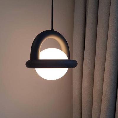 China Red Black Bedroom bedside balloon pendant lamp designer art lamps cafe bar small pendant light(WH-AP-365) for sale