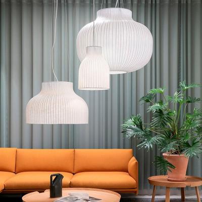 China White pendant light Minimalist Cloth silk pendant light Strand japanese lamp（WH-AP-367) for sale