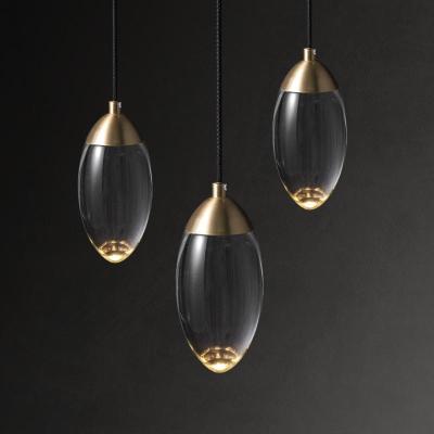 China Nordic Modern Light Luxury Diamond Led Glass Chandelier copper pendant lights(WH-GP-114) for sale