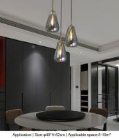 China Retro Modern 1/3/6 Heads Brass Pendant Lamps Nordic Creative Glass Pendant Light(WH-GP-120) for sale