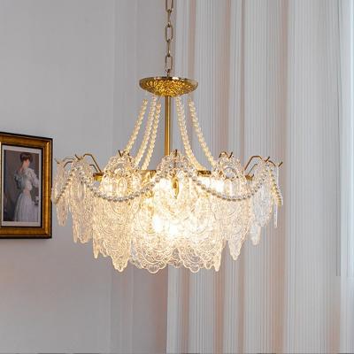 China Luxury Villa Living Room Chandelier Glass Lampshade Fancy Chandelier(WH-CY-246) for sale