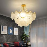 China Modern Led Chandelier For Living Room Frosted Glass Luxury Shell Chandelier Lamp(WH-CY-247) for sale
