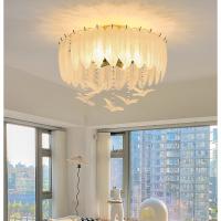 China Creative Glass Feather Chandelier Modern Living Bedroom Kitchen Island Hanging（WH-CY-252） for sale
