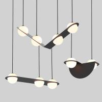 China creative LED Simple geometry Pendant Light Modern Living Room Bedroom Bedside Laurent Pendant Lamp（WH-AP-396） for sale