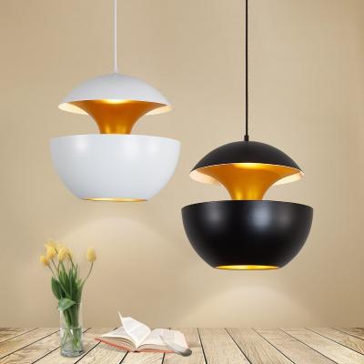 China Nordic Black White Apple Pendant Lamp for Bedside Dining Room Design Sun Pendant Lamp（WH-AP-398） for sale
