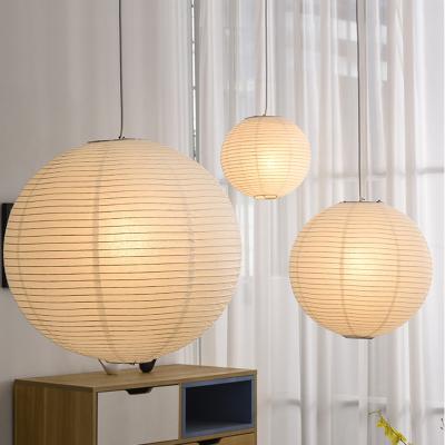 China Wabi Sabi Rice Paper Pendant Lamp Minimalist Restaurant Cafe Art Decor Akari Pendant Lamp（WH-AP-410） for sale