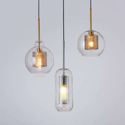 China Modern Sliver Bronze Ball Pendant Light Kitchen Living Room Chiswick Glass Pendant Light（WH-AP-419） for sale