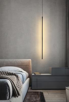 China Modern Black Longer Pendant Lights For Bedroom Bedside Reading Linear LED Pendant lamp（WH-AP-427） for sale