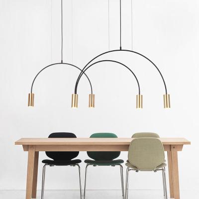 China Nordic Geometric Lines Arched Shape Pendant Light Dining room Bar Volta Pendant Light（WH-AP-430） for sale
