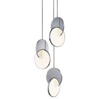 China Modern Circle Pendant Lighting Geometric Gold silver Indoor  Dining Room Eclipse Pendant Light（WH-AP-446） for sale