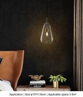 China Modern Creative Glass Pendant Lamp E14 For Bedroom Cofe Bar Anoli Pendant Lamp（WH-AP-471） for sale