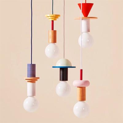 China Japanese Restaurant Bar Bedside Multicolor Art Solid Wood Decorative Schneid Junit Pendant Lamp（WH-AP-475） for sale