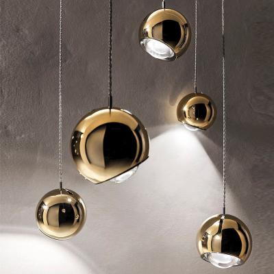 China Rotatable Bedside Pendant Lights Gold Chrome Coffee Shop Dining Room Spider Pendant Lamp（WH-AP-487） for sale