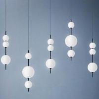 China Modern Glass long Pendant Lamps Restaurant Cafe Bar Bedroom Kitchen Beads Pendant lamp(WH-GP-140) for sale