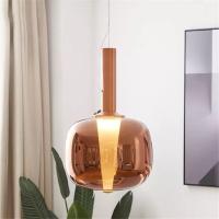 China Chrome gold pendant light Glass Art luxury living room Restaurant Bar Dusk Dawn Pendant Light(WH-GP-146) for sale