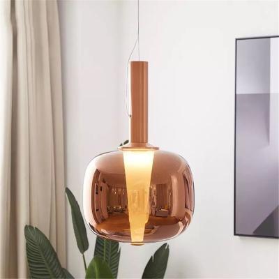 China Chrome gold pendant light Glass Art luxury living room Restaurant Bar Dusk Dawn Pendant Light(WH-GP-146) for sale