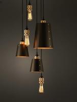 China Nordic spider Pendant Light black Lampshade e27 kitchen bedroom Punch Hooked Pendant Lamp（WH-AP-490） for sale