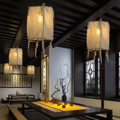 China Japan Style Pendant Lights Linen Hanglamp For Dining Room Bedroom Ay Illuminate Z5 Pendant Lamp（WH-AP-491） for sale