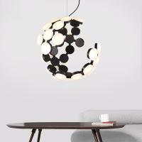 China Nordic Home Black Moon Chandelier Art Creative Living Room Bedroom Scopas Chandelier(WH-MI-328) for sale