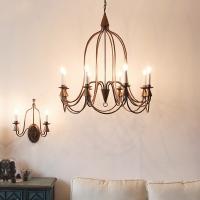 China Country metal Chandelier Led Retro Candle Chandeliers vintage Loft interior lighting(WH-CI-164) for sale