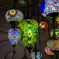 China Wholesale Hanging glass chandeliers light Turkish Moroccan Pendant Light Handmade Mosaic Glass Lamps(WH-DC-55） for sale