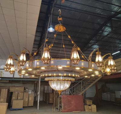 China Mosque large chandelier for islamic center masjid project chandelier（WH-DC-56) for sale