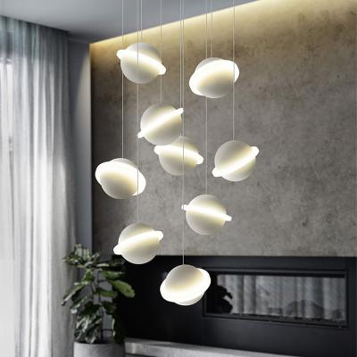 China Minimalist Pendant Lights Design Jupiter Hanging Lamp For Living Room Study Bedroom moon lamp(WH-AP-509) for sale