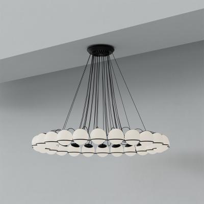 China Nordic Minimalist Glass Shade Ring chandelier Living Dinning Room Model 2109 chandelier(WH-MI-376) for sale