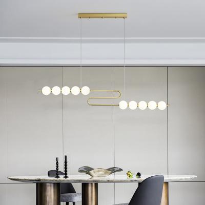 China Nordic Led Pendant Lights Designer Copper Glass Hanglamp For Dining Room Bedroom Bar Decor Lighting(WH-AP-531) for sale