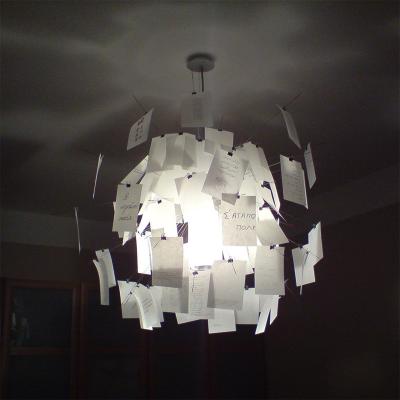 China Paper chandelier replica designer Light Living Room Dining Room Zettel Chandelier(WH-MI-381) for sale