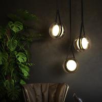 China Nordic Modern Pendant Lights Glass Leather Belt Yo-yo Hanging Lamp(WH-GP-168) for sale