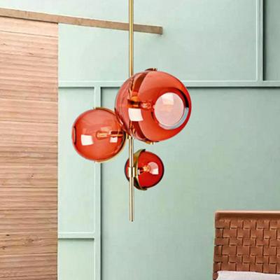 China Nordic Pendant Lamp Postmodern Designer Red Glass Pendant Lights(WH-GP-169) for sale