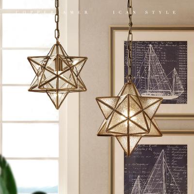 China Nordic Led Pendant Lights Art Glass Start Geometric Pendant Lamp(WH-GP-170) for sale