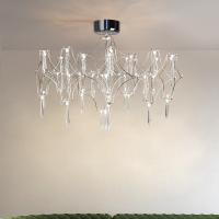 China Modern Starry Crystal Chandelier Living Room Luxury Hotel Villa silvery Chandelier(WH-MI-390) for sale